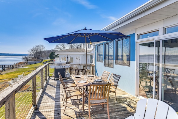 Dock, Sunrise View: Waterfront Home On Mt Hope Bay - Rhode Island