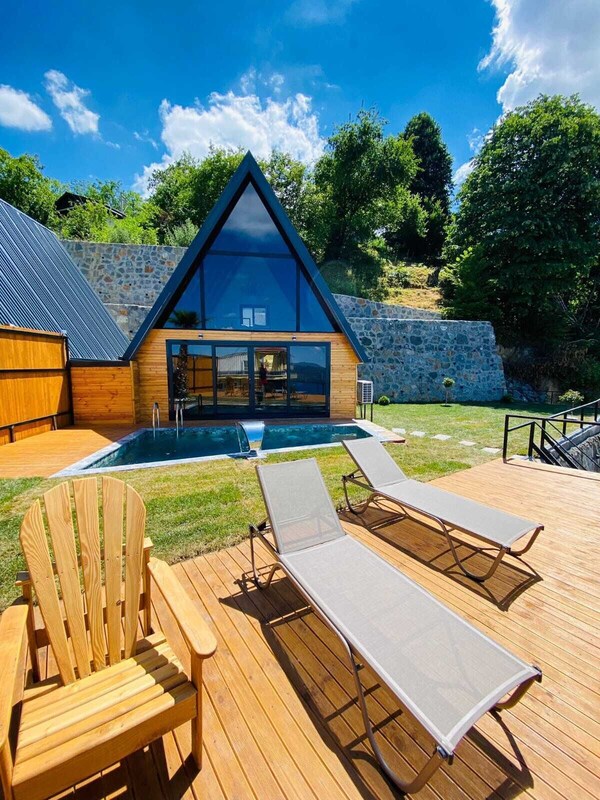 2+1 Heated Private Pool - Lake View - 5 Person Bungalow In Dibektaş - Sapanca