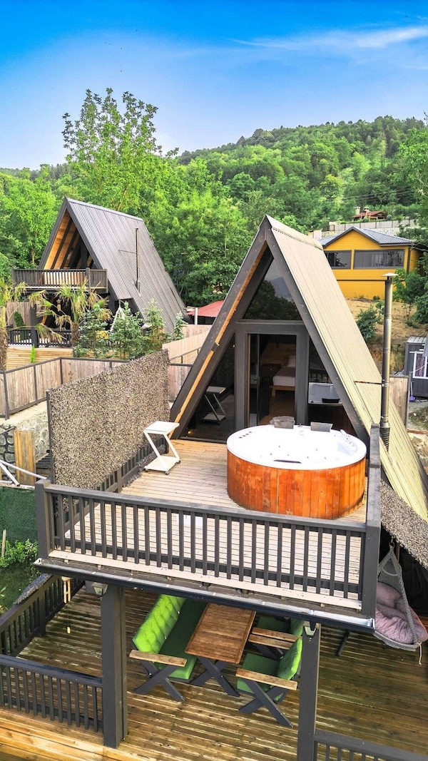 \N2+1 Lake View - Private Heated Pool - Jacuzzi - 5 Person Bungalow - Sapanca