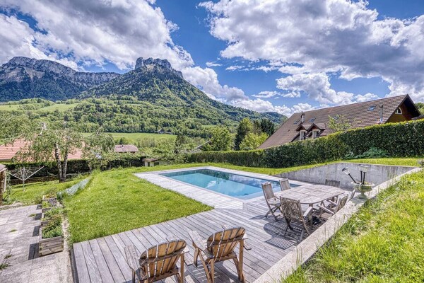 Villa Touvières - Piscine Et Panorama Montagnard - Talloires