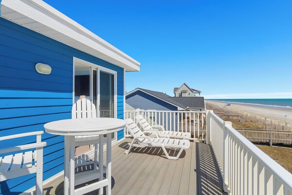 Shady Shack East A 3 Br Oceanfront Duplex With Unobstructed Ocean Views - Emerald Isle, NC