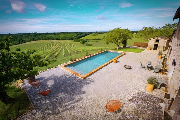 La Maison De Romain  Vue Sur Les Vignes, Piscine Et Confort En Famille - Tarn