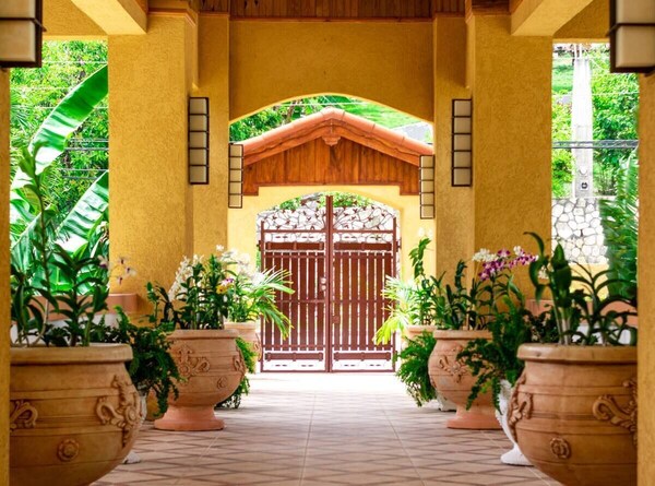 Charming Peach Retreat: Cozy Twin Beds With Poolside Views In Montego Bay - Montego Bay