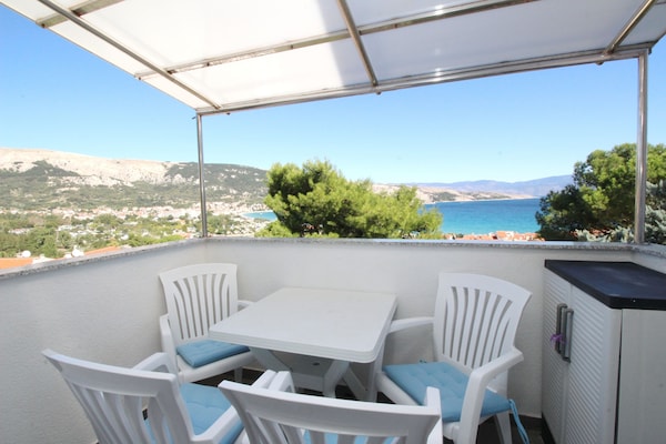 One Bedroom Apartment With Balcony And Sea View Baška, Krk (A-24227-a) - Baška