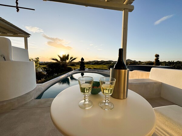 Argana Home Sleeps 5 Plaka Beach With Private Pool - Naxos