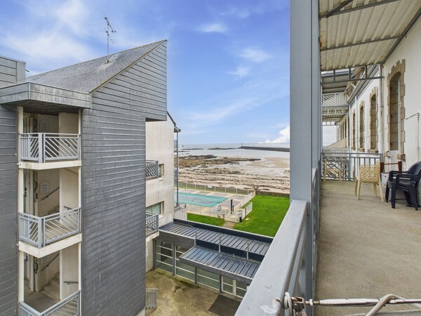 Wohnung Für 4 Mit Balkon Und Direktem Strand - Le Croisic