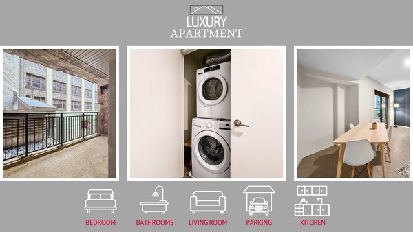 Luxury 1bd | Dt Cleveland | 2 Beds | Free Parking - Cleveland, OH