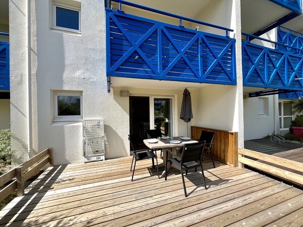Appartement Au Rez De Chaussée D'une Résidence En Front De Mer Avec Piscine - 545291 - Lacanau