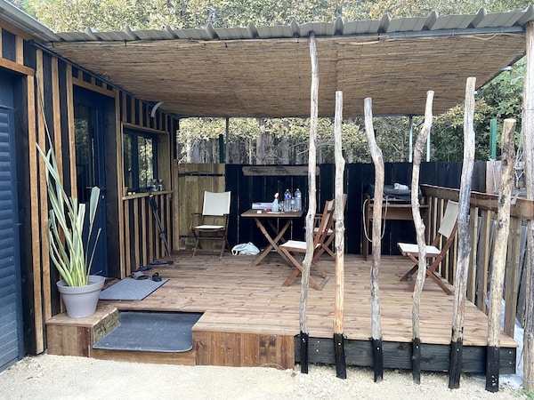 Chalet "Lou Cabanot 640"  Refuge Avec Terrasse Privée, Wi-fi Et Climatisation Aux Portes Du Bassin - Hostens