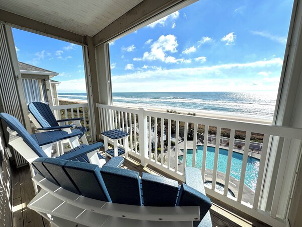 Panoramic Water Views! Airy 3br Oceanfront Condo In Renowned Ocean Club Resort! - Emerald Isle, NC