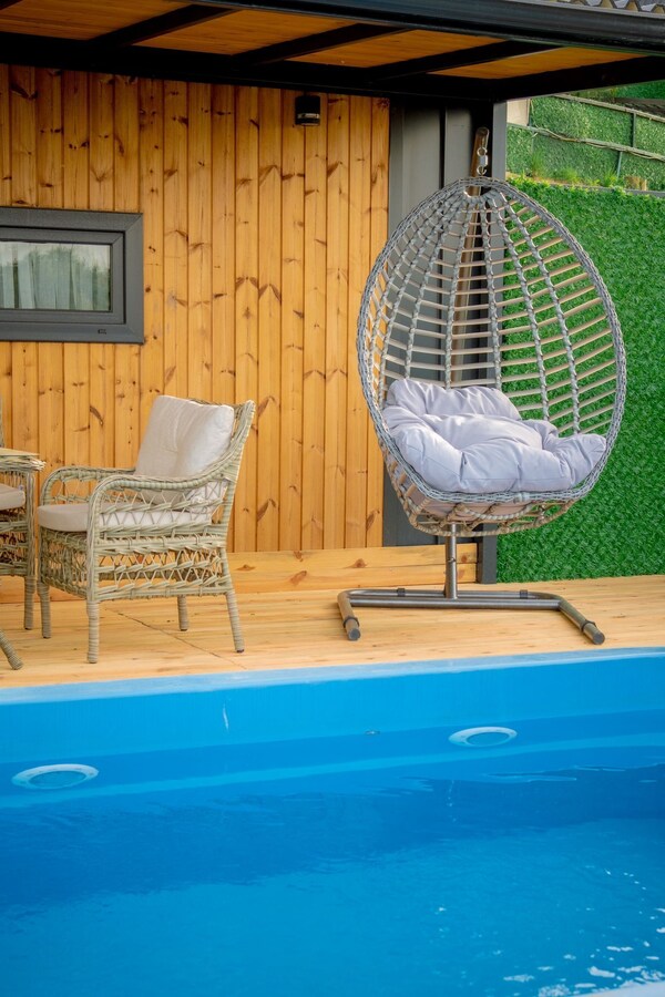 Heated (Private) Pool - Lake View - Sheltered 3 Person Tiny House - Karasu