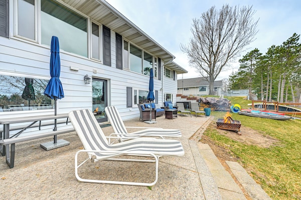 Dock, Deck & View: Lakefront Chippewa Falls Studio - Chippewa Falls, WI