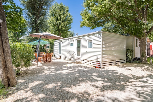 Mobilheim Auf Dem Campingplatz Front De Mer Mit Gemeinschaftspool, Terrasse Und Klimaanlage - Costa Brava