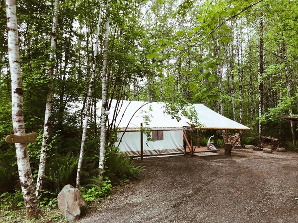 Mossquatch Resort Tent 5- Upgrade Your Camping Experience! - Forks, WA