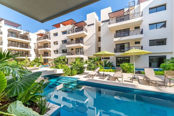 1bd Suite W/ Private Balcony + Pool In Aldea Zama - Paradise Beach