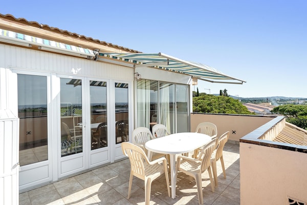Appartement 'Montsant' Avec Vue Sur La Mer, Terrasse Privée Et Climatisation - Creixell