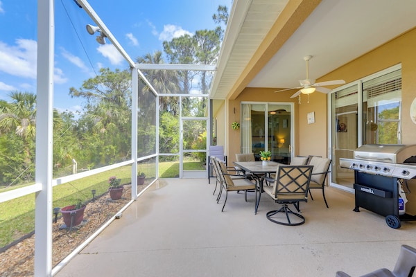 Screened Patio & Canal Views: Home In North Port! - Peace River, FL