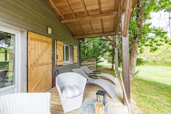 Chalet La Truffe Romantique Avec Spa Privé, Terrasse, Jardin, Petit-déj & Clim - Domme