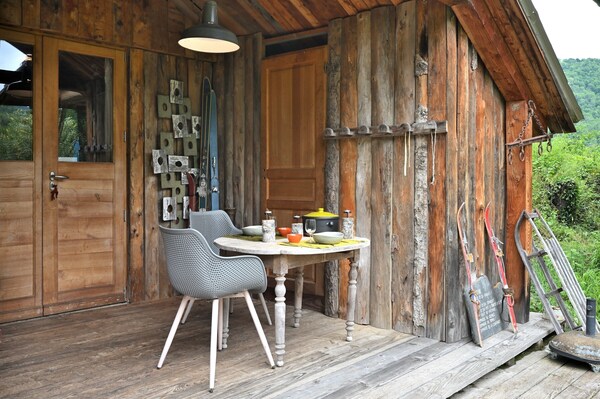 Cabine "Myrtille" Avec Vue Sur La Montagne, Terrasse Privée Et Jardin Privé - Ariège