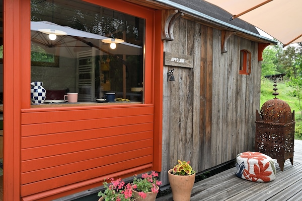 Tiny Home 'Roulotte Appoline' Con Vistas A La Montaña, Terraza Privada Y Jardín Privado - Ariège
