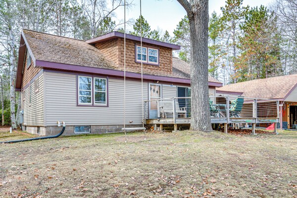 Private Dock, Deck & Yard: Deerskin Lake Retreat! - Eagle River, WI