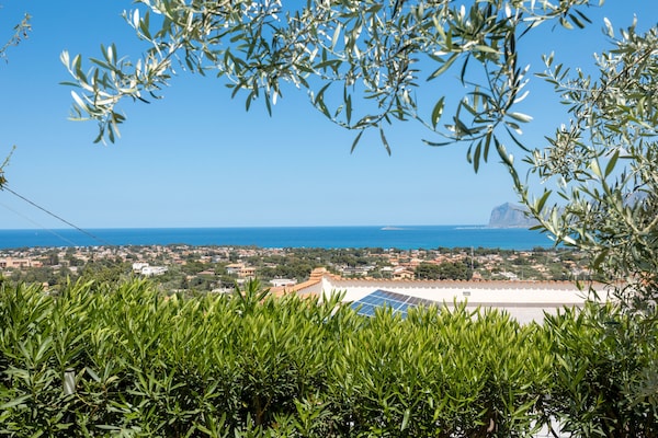 Villa 'Anna Messina' Met Uitzicht Op Zee, Wifi En Airconditioning - Capaci