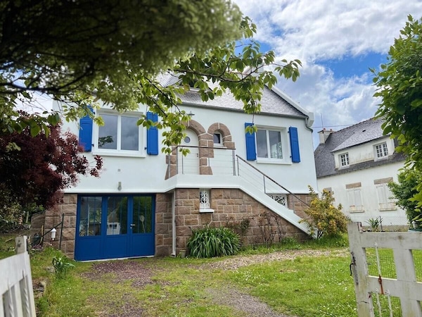 Ferienhaus-familie-eigenes Badezimmer-stadtblick - Carantec