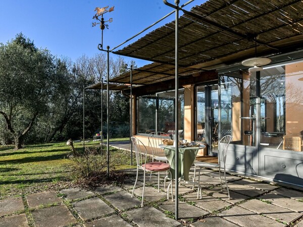 Schönes Alleinstehendes Ferienhaus Mit  W-lan, Innenhof, Haustiere Erlaubt Und Parkplatz - Scarlino