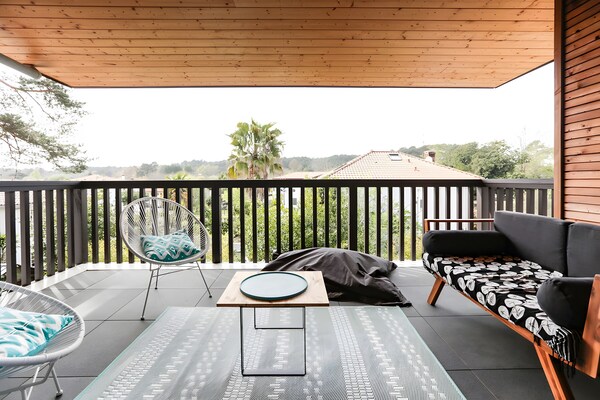 Apartment 'Style Landais' With Private Terrace, Wi-fi And Air Conditioning - Soustons