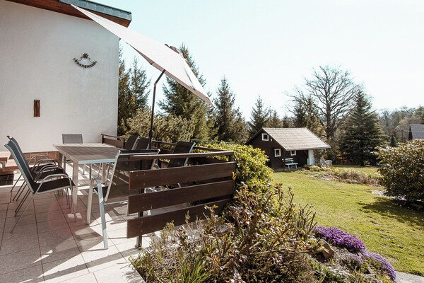 Ferienhaus Tannenblick In Rochlitz  Stilvolles Architektenhaus Im Grünen - Rochlitz