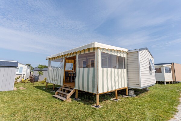 Mobile Home '6 Personnes' With Shared Pool, Private Terrace And Wi-fi - Damgan