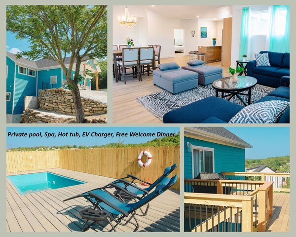 Blue Haven With Private Pool, Hot Tub, Jacuzzi, Ev Charger, Pet Area, And Dinner - Branson, MO