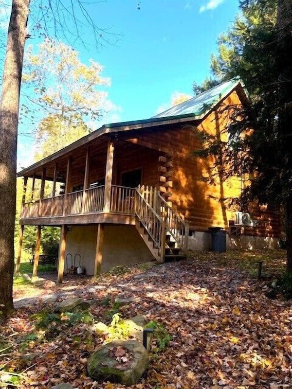 Real Log Cabin In The Forest With Modern Amenities For The Nature Lover - Beach Lake, PA