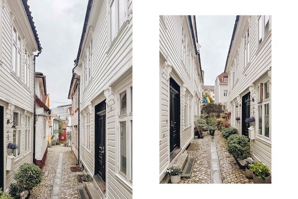 Bergens Coziest Street L History L 24-7 Check-in - Bergen, Norwegen
