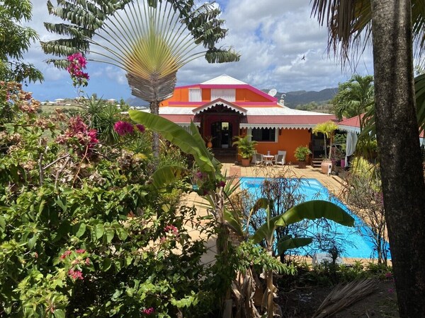 Villa Manguier A Heavenly Vacation!\nswimming Pool, Sea View, Car Rental - Martinique