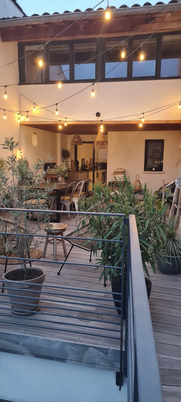 Village House With Private Pool, Terrace And Old-world Charm - Aniane