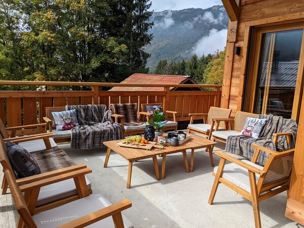 Chalet "Friwi" Avec Vue Sur Les Montagnes, Terrasse Privée Et Wi-fi - Manigod