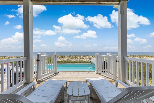 Newly Listed Oceanfront Home , Large Heated Swim Spa, Elevator, Easy Beach Access - Oak Island, NC