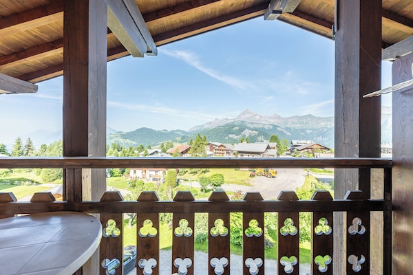 Apartamento Estudio '18 - Le Chamois' Con Vistas A La Montaña, Balcón Y Wi-fi - Flumet
