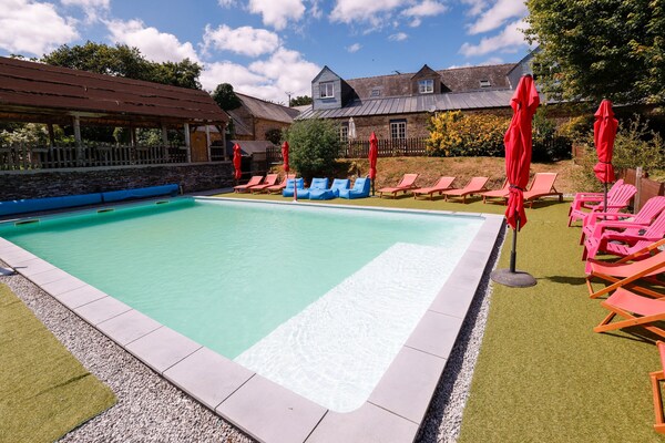 Cottage 'Le Bistrot' Con Piscina Condivisa, Terrazza Condivisa E Wi-fi - Pontivy