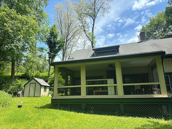 Scoville Estate Millhouse W Bubbling Brook + Screened Porch On 5 Private Acres - New Marlborough, MA