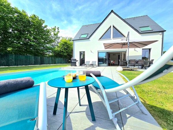 La Saline - Villa Avec Piscine à 450m Des Plages - Damgan