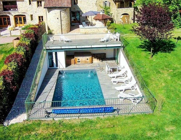 House Character Gîte Weekly Rental 6 Pers. Private Spa Pool, Fishing Pond, - Lot