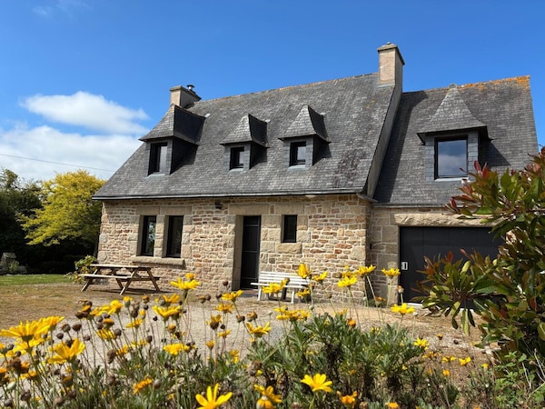Blick Auf Den Aber - Haus Für 8 - Großer Garten - Landéda