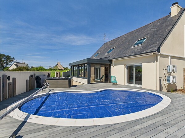 Piscine, Jacuzzi Et Grande Terrasse Pour 7 - Guilvinec