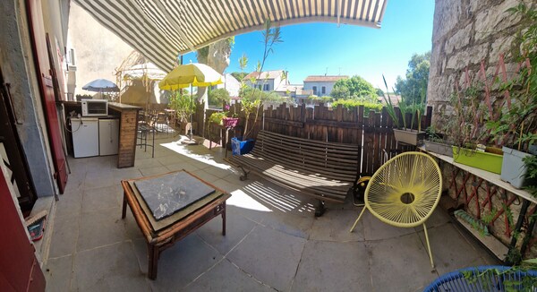 Apartment 'De Charme' With Private Terrace, Shared Garden And Wi-fi - Ruoms