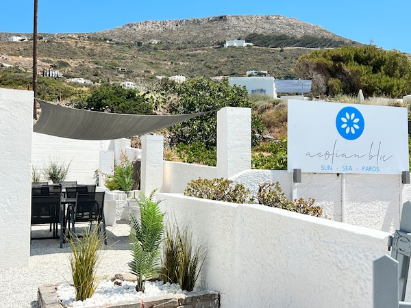 Studio 'Aeolian Blu 10' With Sea View, Wi-fi And Air Conditioning - Paros