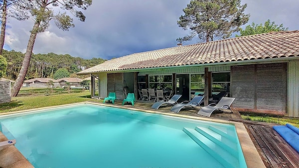 Moliets House For 8 People With Private Swimming Pool Near The Ocean. - Messanges