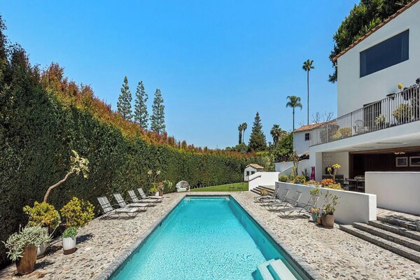 Howard Hughes Estate  -Spanish Revival Gem W/ Pool, Wine Cellar & Guest House - Beverly Hills