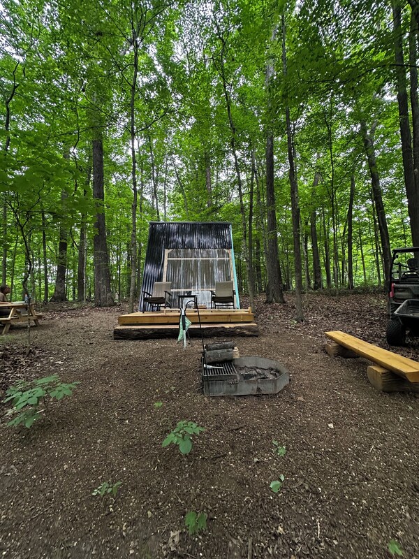 Charming A-frame Cabin Set In The Woods Overlooking Deep Wooded Ravines. - Illinois